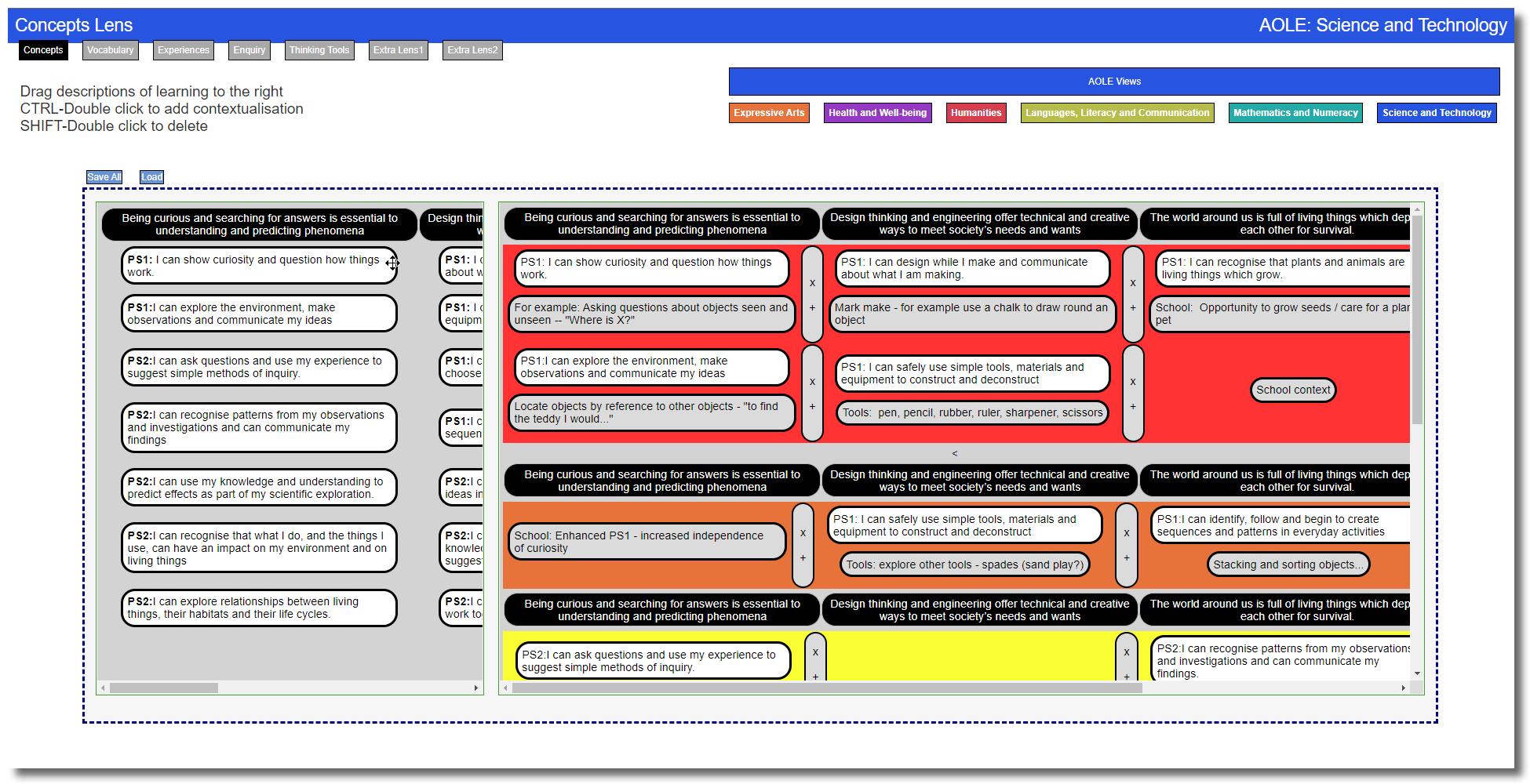 Rainbow Curriculum Tool (2nd version currently being developed)